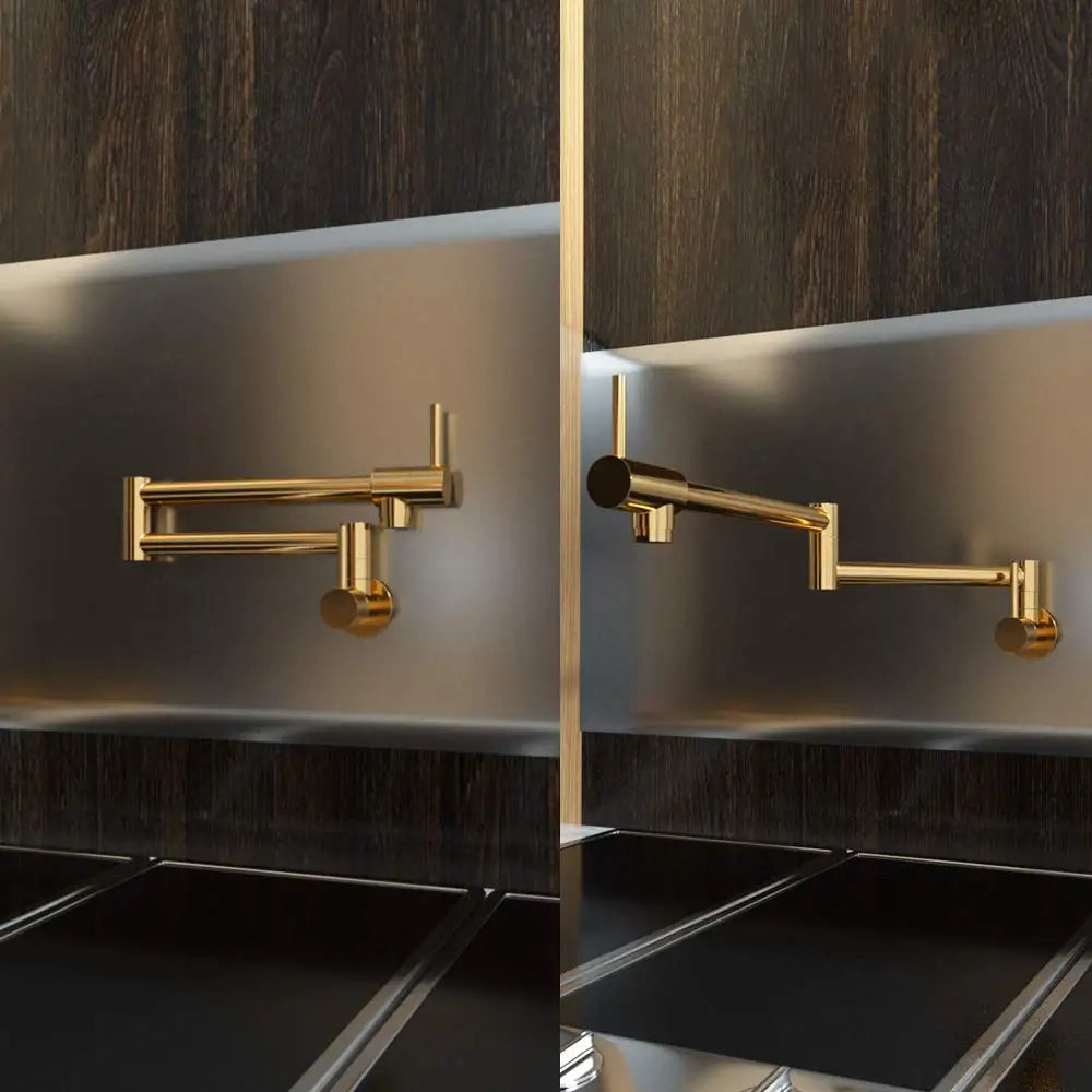 Modern Shiny Gold Pot Filler #202422 – TIC Bathrooms