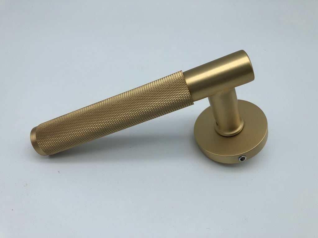 Brushed Gold Door Handle #202344 – TIC Bathrooms