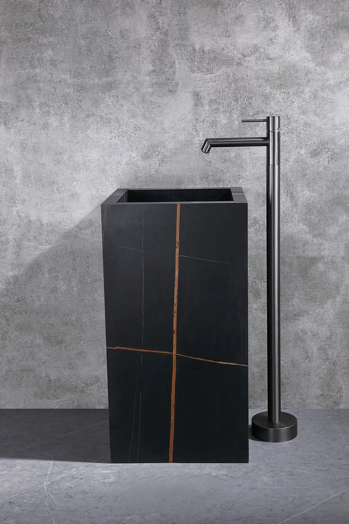 Gunmetal Grey Floor Stand Basin Mixer #202403 – TIC Bathrooms