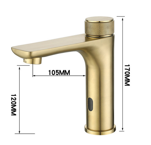 Brushed Gold Sensor mixer #202312 – TIC Bathrooms