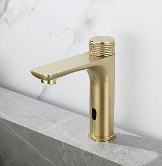 Brushed Gold Sensor mixer #202312 – TIC Bathrooms