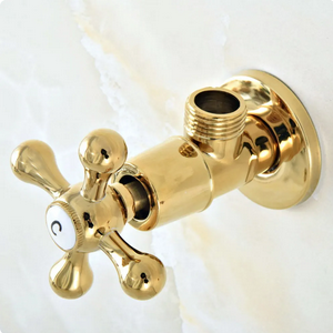 Shiny Gold Angle Valve #202350 – TIC Bathrooms