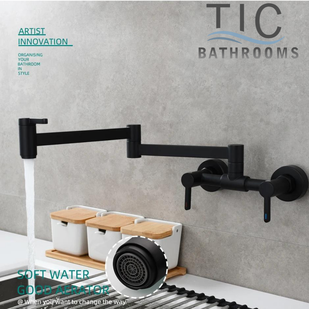 Matt Black Pot Filler/Kitchen Mixer #202440 – TIC Bathrooms