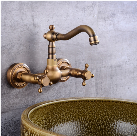 Antique Wall Mounted Classic Basin Mixer #201722 – TIC Bathrooms