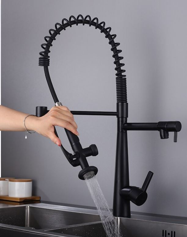 Black Dual Kitchen Mixer #201843 – TIC Bathrooms