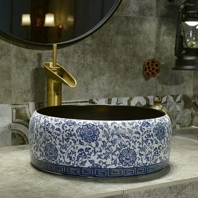 Round Floral Basin #201766 – TIC Bathrooms