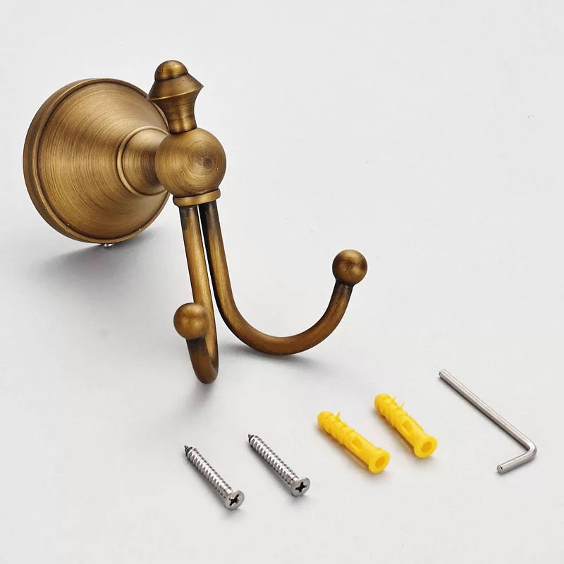Antique Brass Double Robe Hook #20188 – TIC Bathrooms