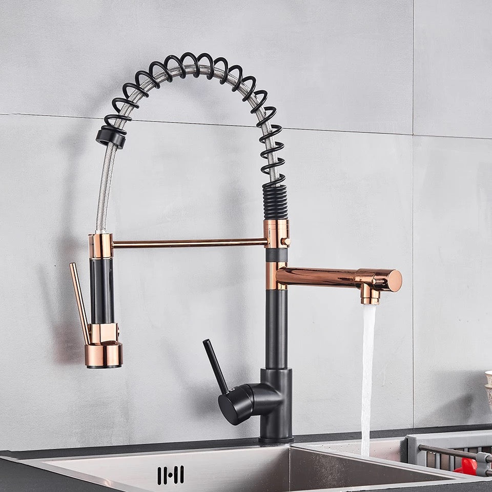 Black & Rose Gold Kitchen Mixer #2010001 – TIC Bathrooms