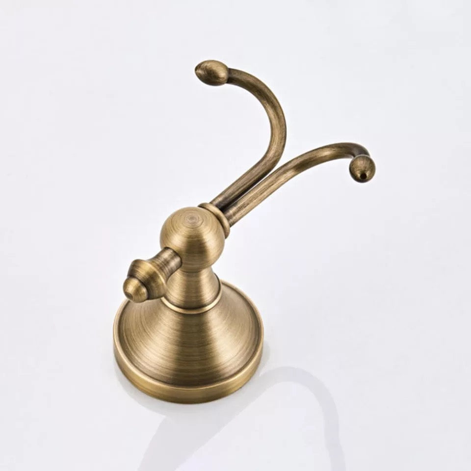 Antique Brass Double Robe Hook #20188 – TIC Bathrooms